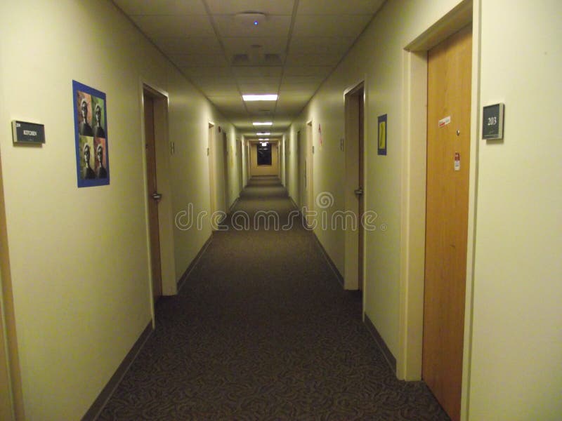 Looking down Hall editorial stock image. Image of apartment - 86055639