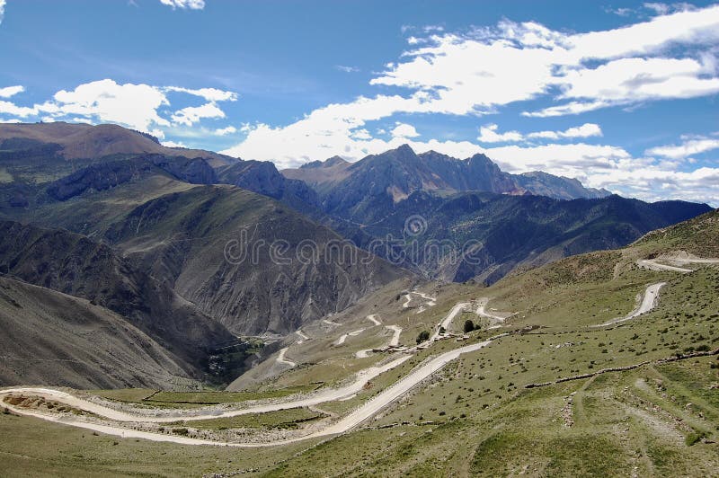 Looking Down from a High Place, There is a Winding Road Under the ...