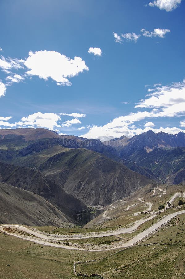 Looking Down from a High Place, There is a Winding Road Under the ...