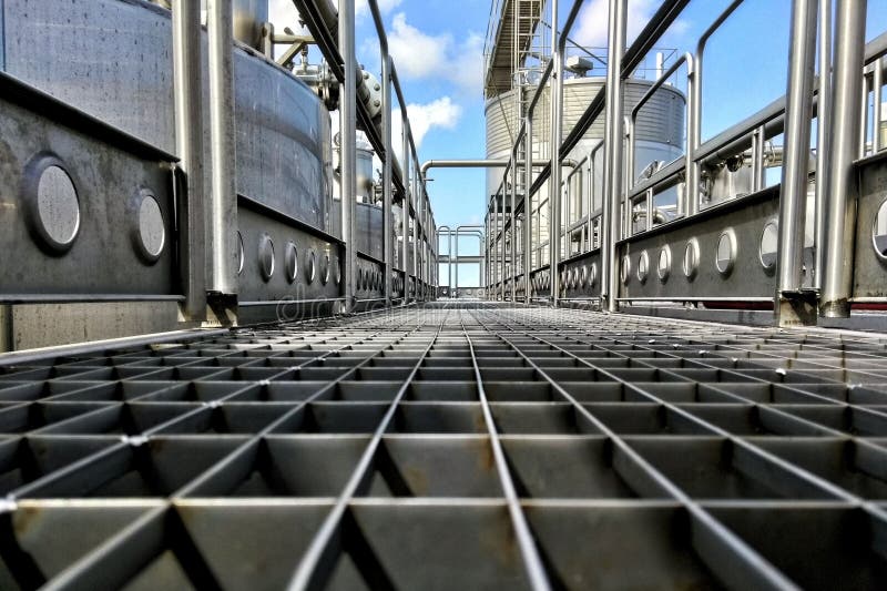 A Large Structure with Multiple Pipes and Vents Stock Photo - Image of ...