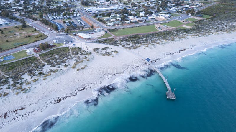 Looking Down on the New Jurien Bay Jetty Stock Image - Image of shore ...