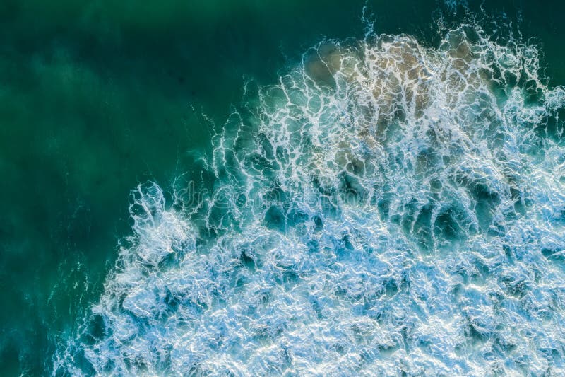 Looking Down at the Ocean at Sunset. Stock Image - Image of copy, vivid ...
