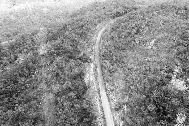 Looking Down Onto a Road through a Mountaintop Forest Stock Image ...