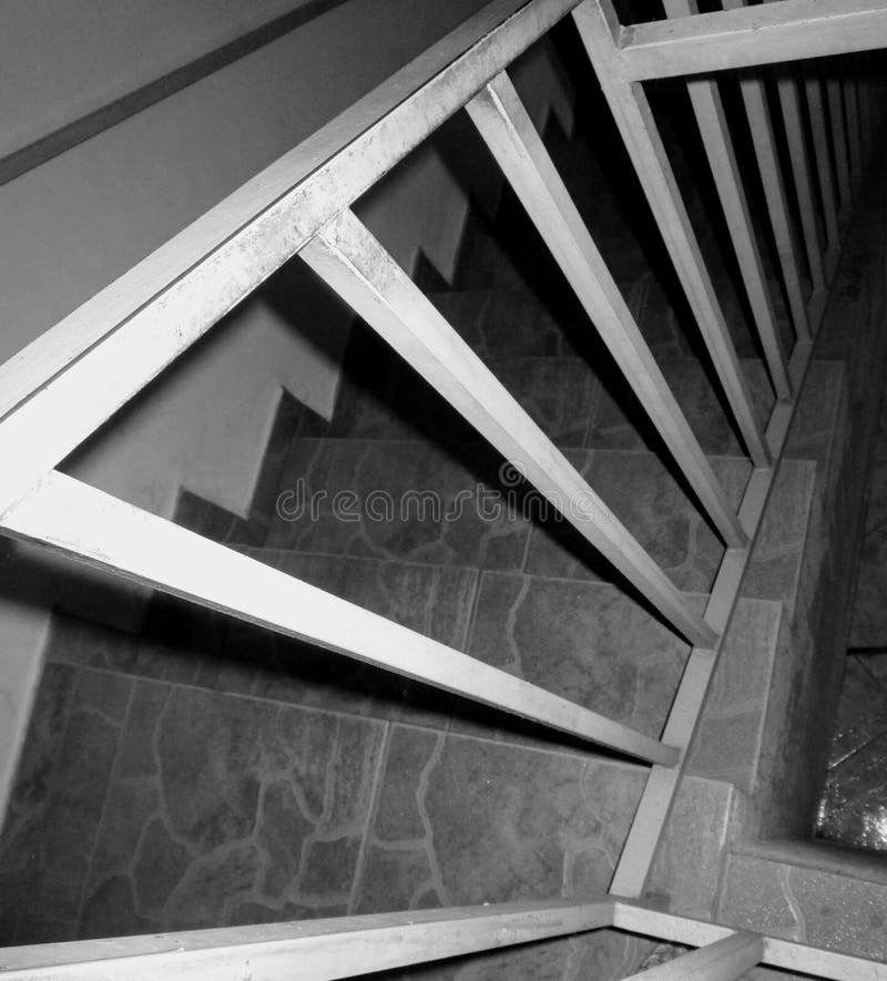 Looking Down through the Stair Railing Stock Photo - Image of ...