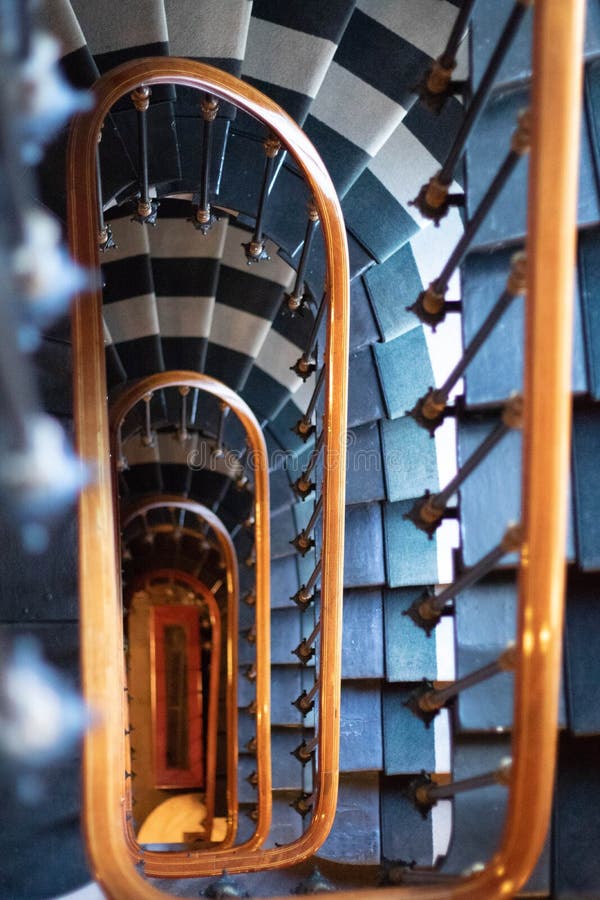 Looking Down Staircase in Hotel Stock Image - Image of staircase, paris ...