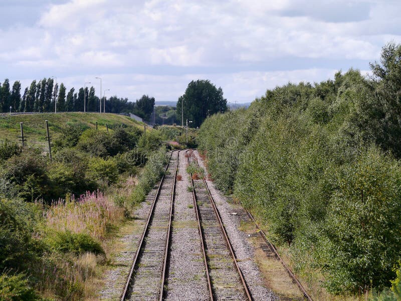 Looking Down Unused Railway Line Stock Photo - Image of railway, branch ...