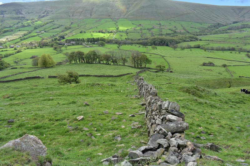 Fields Aplenty in the Vale of Edale Stock Image - Image of farming ...