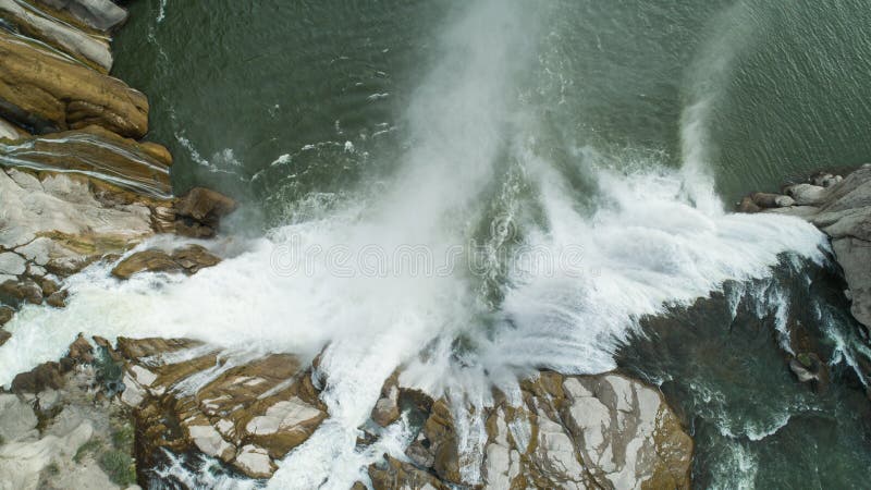 Looking Down at a Waterfall in Spring Stock Photo - Image of summer ...