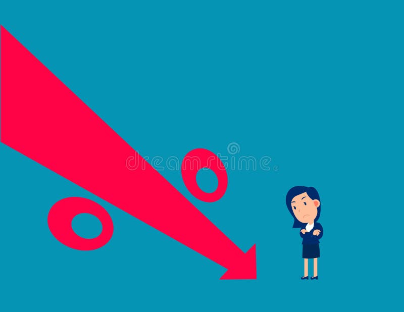 Looking at the Falling Percentage Symbol in Confusion. Falling and ...