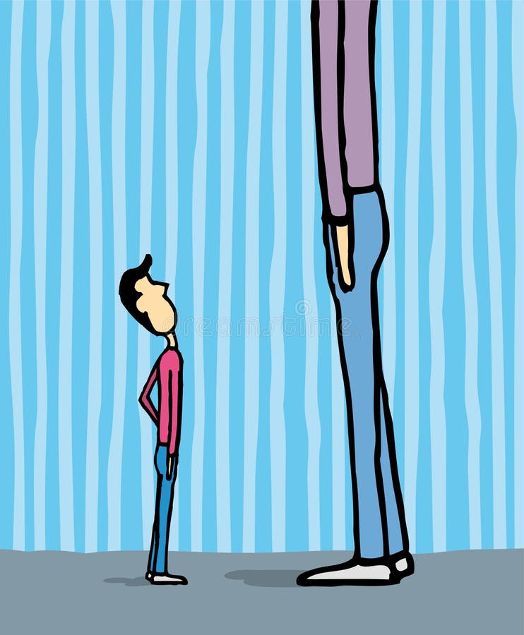 Looking at giant guy stock illustration. Illustration of huge - 30676189