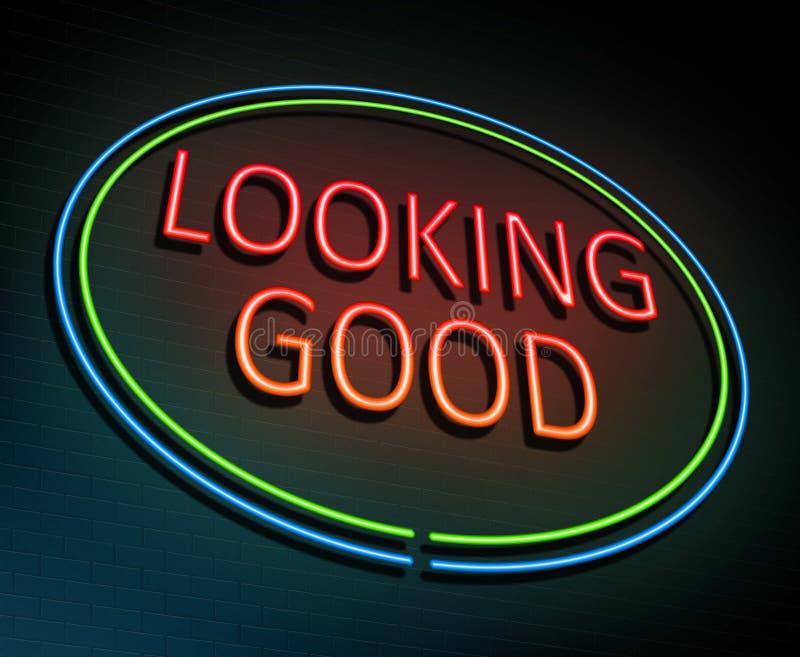 Looking Good Emoji Line Icon Concept. Looking Good Emoji Flat Vector ...