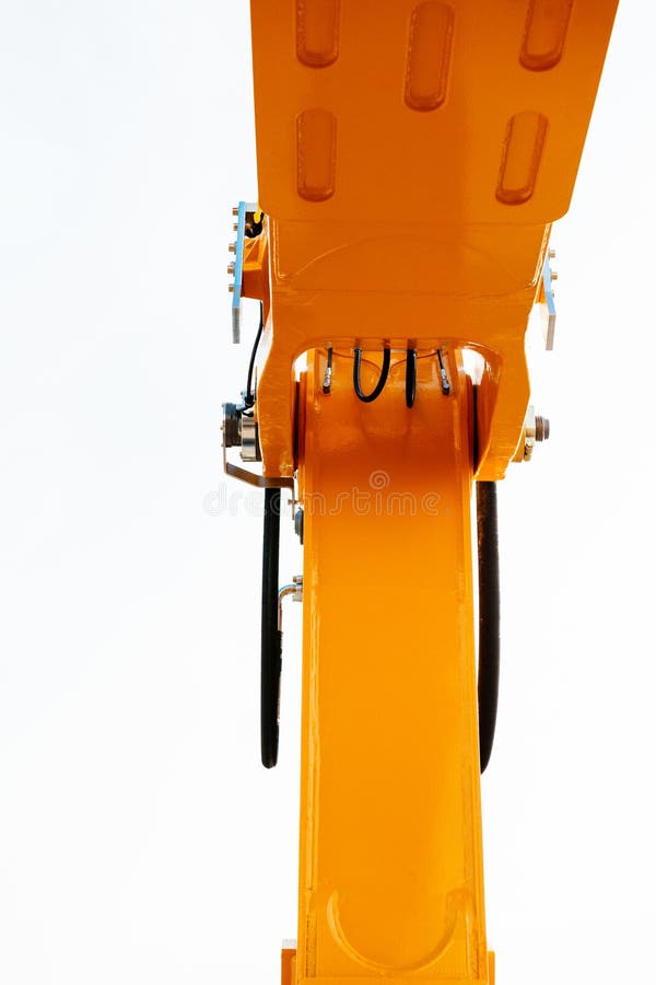 Under Excavator Arm Detail of the Industrial Part of an Hydraulic ...