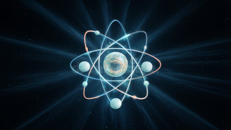 Looking Inside the Atom Nucleus, Protons, Neutrons, Electrons. Atomic ...