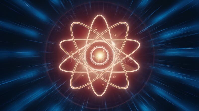 Looking Inside the Atom Nucleus, Protons, Neutrons, Electrons. Atomic ...