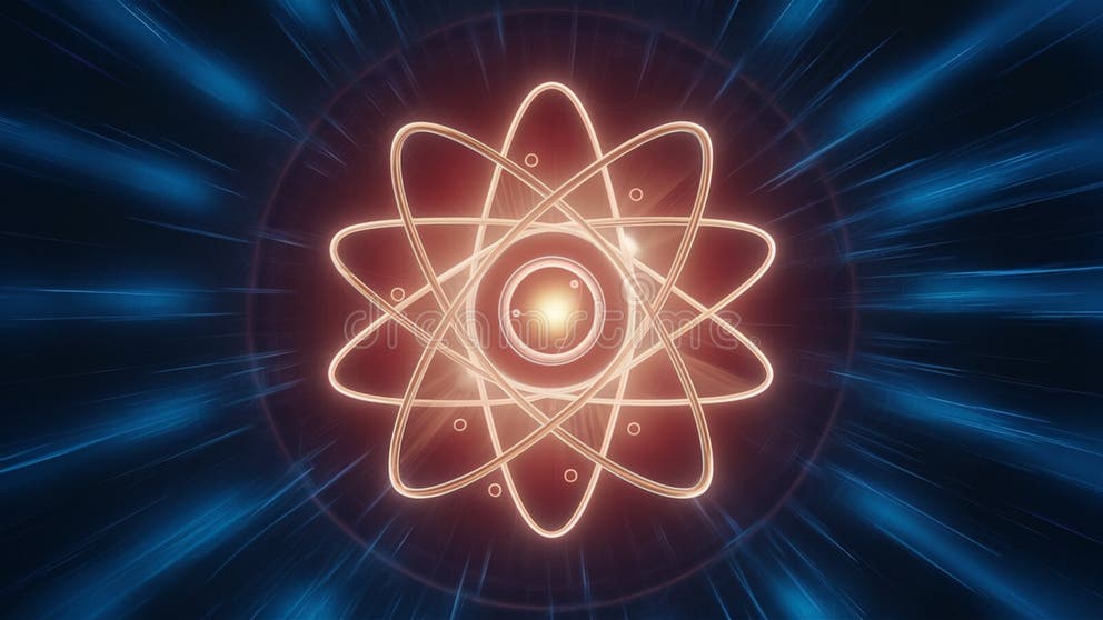 Looking Inside the Atom Nucleus, Protons, Neutrons, Electrons. Atomic ...