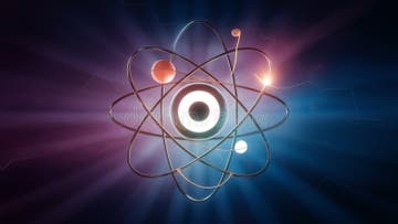 Looking Inside the Atom Nucleus, Protons, Neutrons, Electrons. Atomic ...