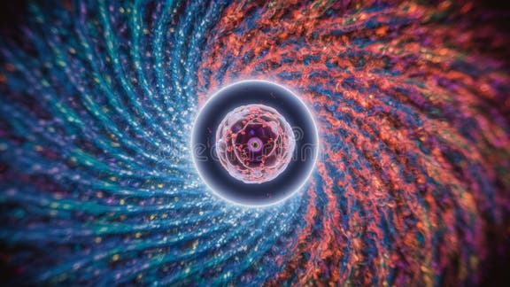 Looking Inside the Atom Nucleus, Protons, Neutrons, Electrons. Atomic ...