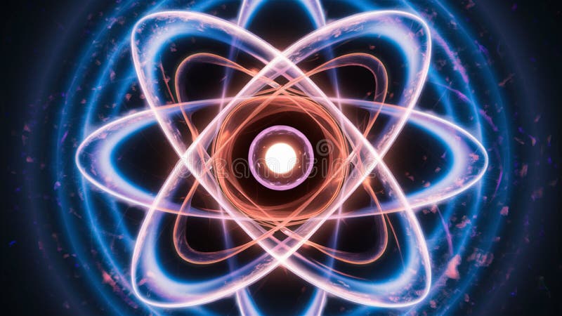Looking Inside the Atom Nucleus, Protons, Neutrons, Electrons. Atomic ...