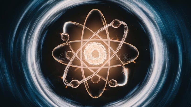 Looking Inside the Atom Nucleus, Protons, Neutrons, Electrons. Atomic ...