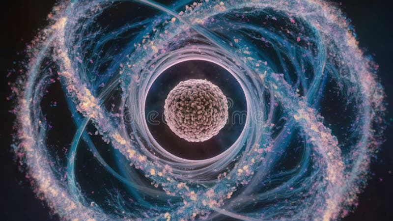 Looking Inside the Atom Nucleus, Protons, Neutrons, Electrons. Atomic ...