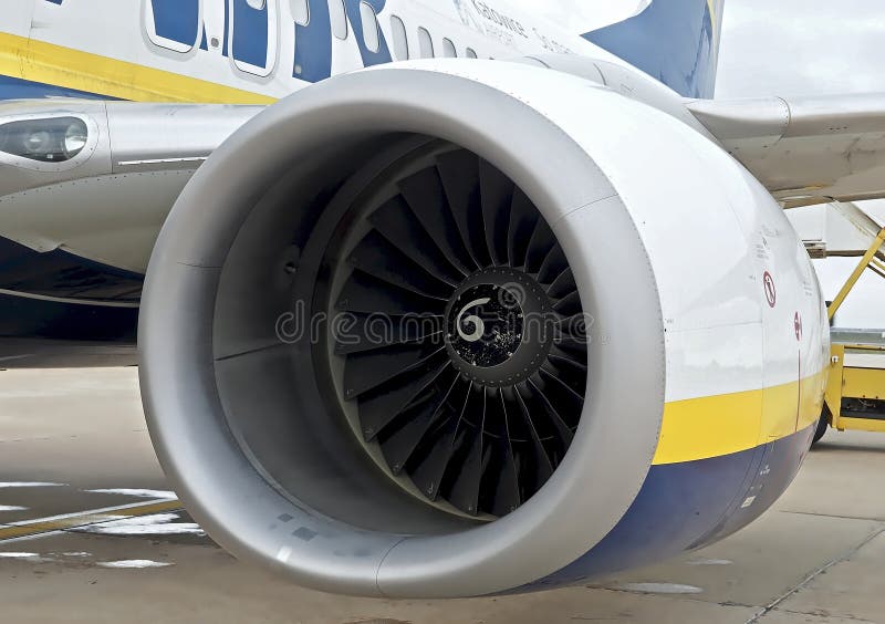 Looking Inside a Turbine of an Airplane Editorial Image - Image of ...
