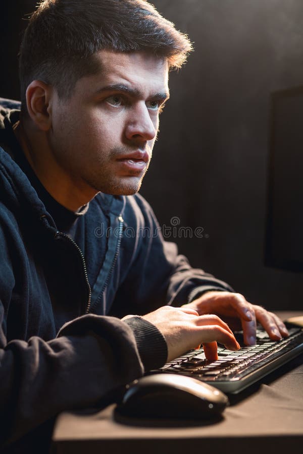 Looking in internet stock image. Image of hacker, look - 67711701