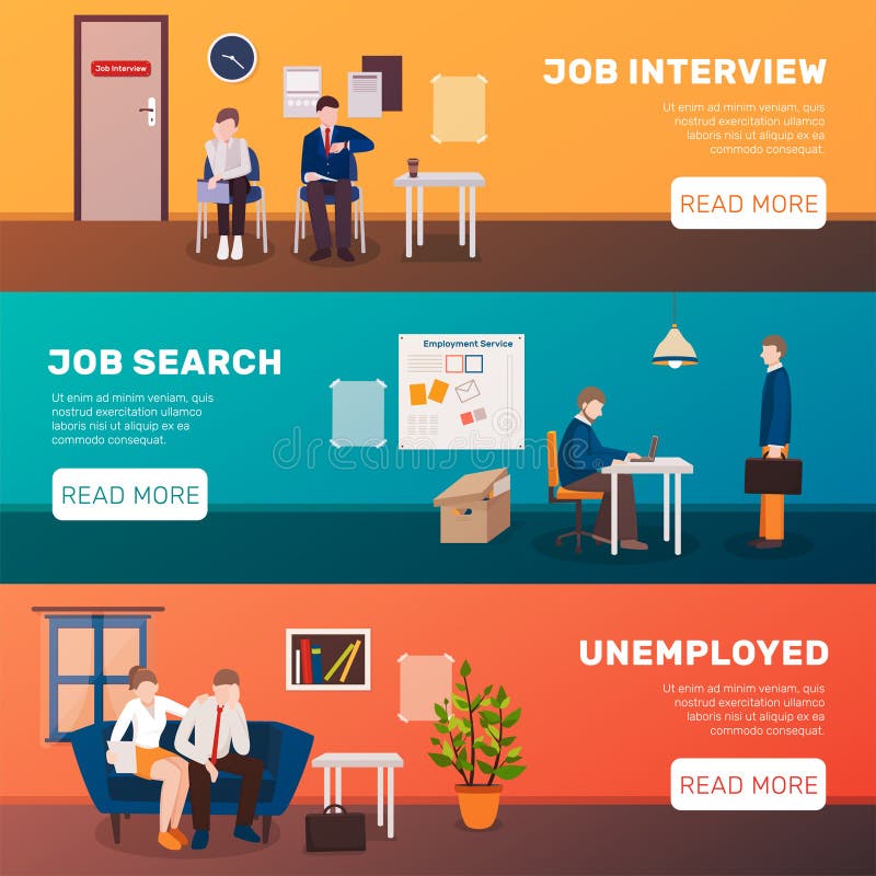 Looking for Job Banners stock vector. Illustration of concept - 211265766