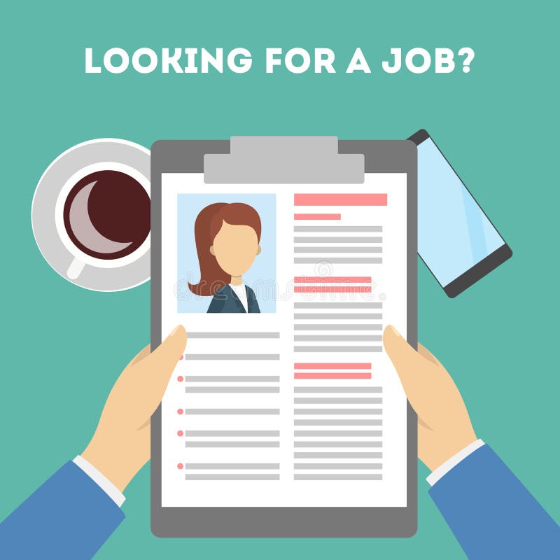 Looking for a job. stock vector. Illustration of office - 117145119