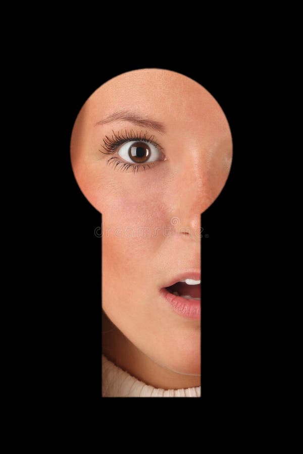 Looking through KeyHole stock illustration. Illustration of dark - 14223524