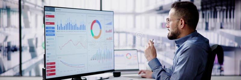 Looking at KPI data stock photo. Image of finance, office - 316214274