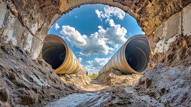 View from Inside a Newly Constructed Underground Passage with Large ...