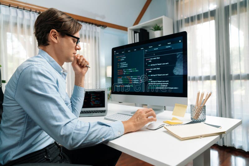 It Looking at Online Software Development on Pc Align Working Laptop ...