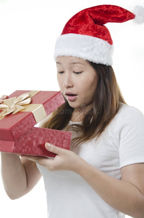 Looking at opened gift box stock image. Image of space - 27829111