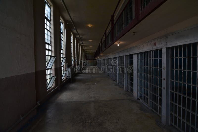 Cell Block Interior Old State Prison Stock Image - Image of inmate ...