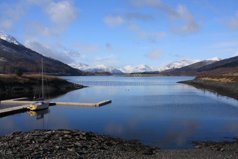 Looking Out from Glencoe Village Stock Image - Image of calendar, frost ...