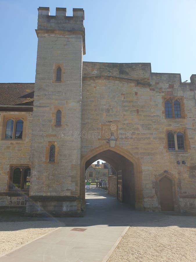 Looking through a Castle Archway Stock Photo - Image of facade, arch ...