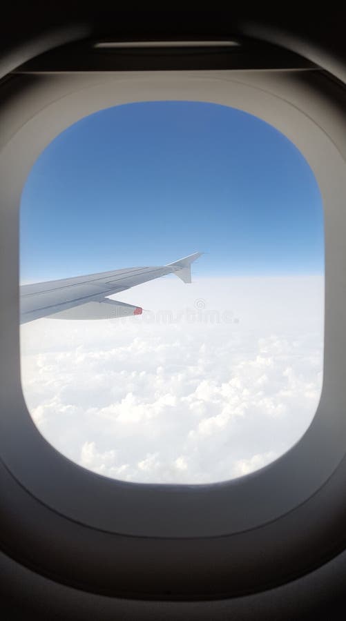 Looking Outside of Airplane Window Stock Photo - Image of clear ...