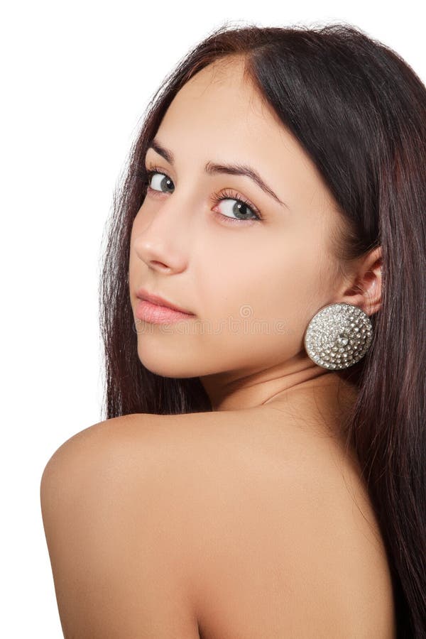 Woman Looking Over Her Shoulder Stock Image - Image of person ...