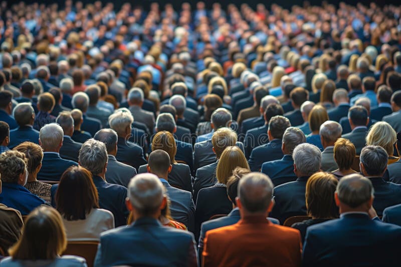 Audience View from Stage in a Crowded Event Stock Photo - Image of ...