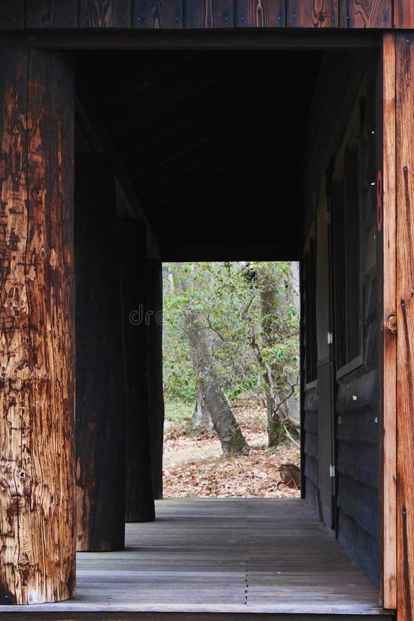 Looking through the Porch stock image. Image of rustic - 59101085