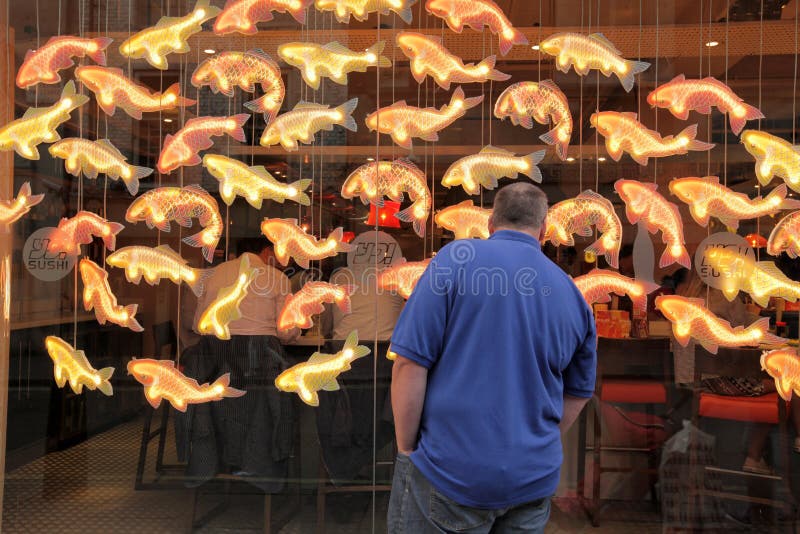 Looking through Restaurant Window Editorial Stock Image - Image of ...