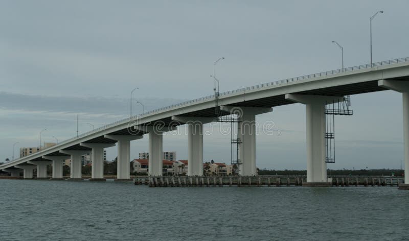 Looking at Sand Key Bridge from Sand Key Park Stock Image - Image of ...
