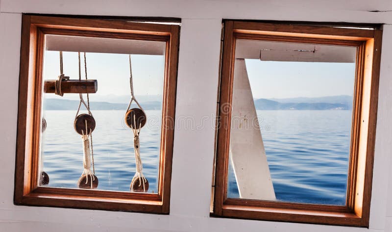 Looking at the Sea from Inside a Boat Stock Photo - Image of adventure ...