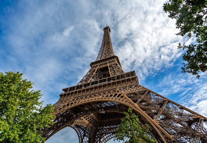 Looking Straight Up at the Eiffel Tower from the 2nd Floor in Paris ... Looking Straight Up at the Eiffel Tower from the 2nd Floor in Paris ...