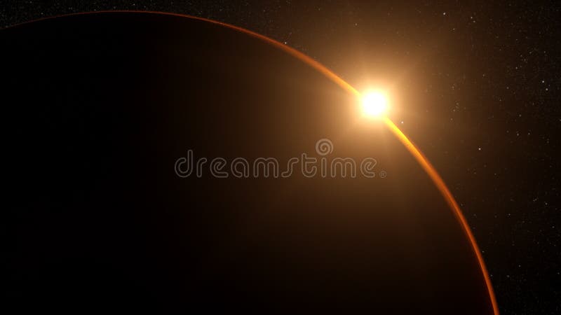 Mars edge lit by sun stock photo. Image of athmospehre - 206250316