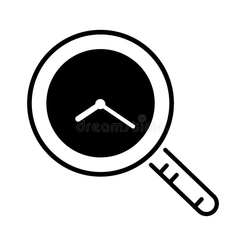 Looking for Time Icon. Vector Illustration Decorative Design Stock ...