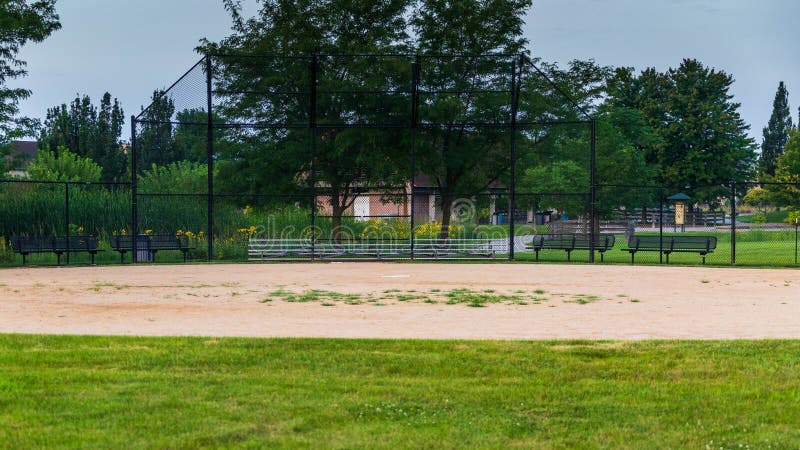 Looking in Towards Homeplate of this Baseball Field from Center Field ...
