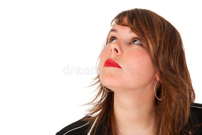 Looking up stock image. Image of eyes, female, brown - 16046041