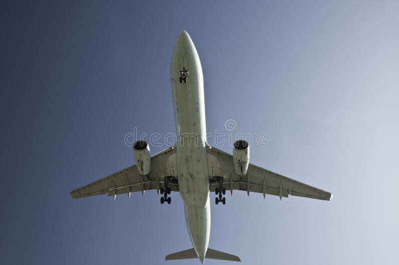 Looking up at the airplane stock photo. Image of travel - 11199048