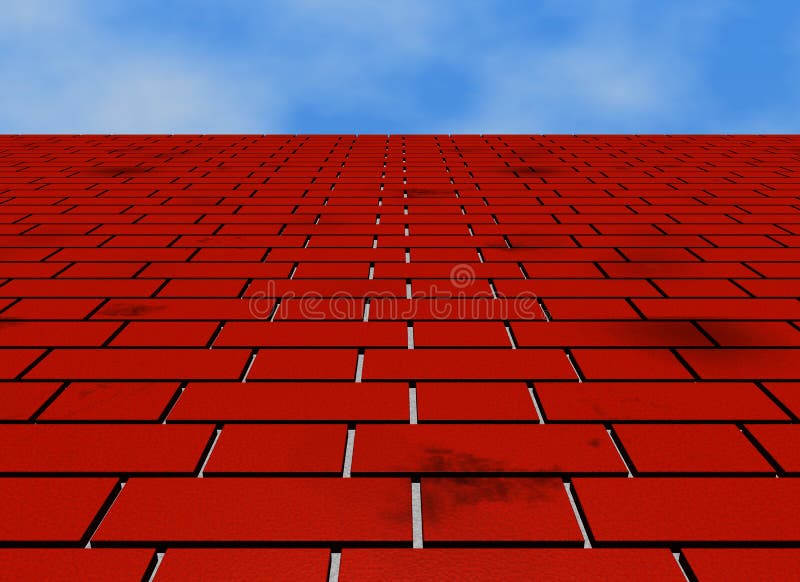 Looking Up a Brick Wall stock image. Image of mortar - 10631133